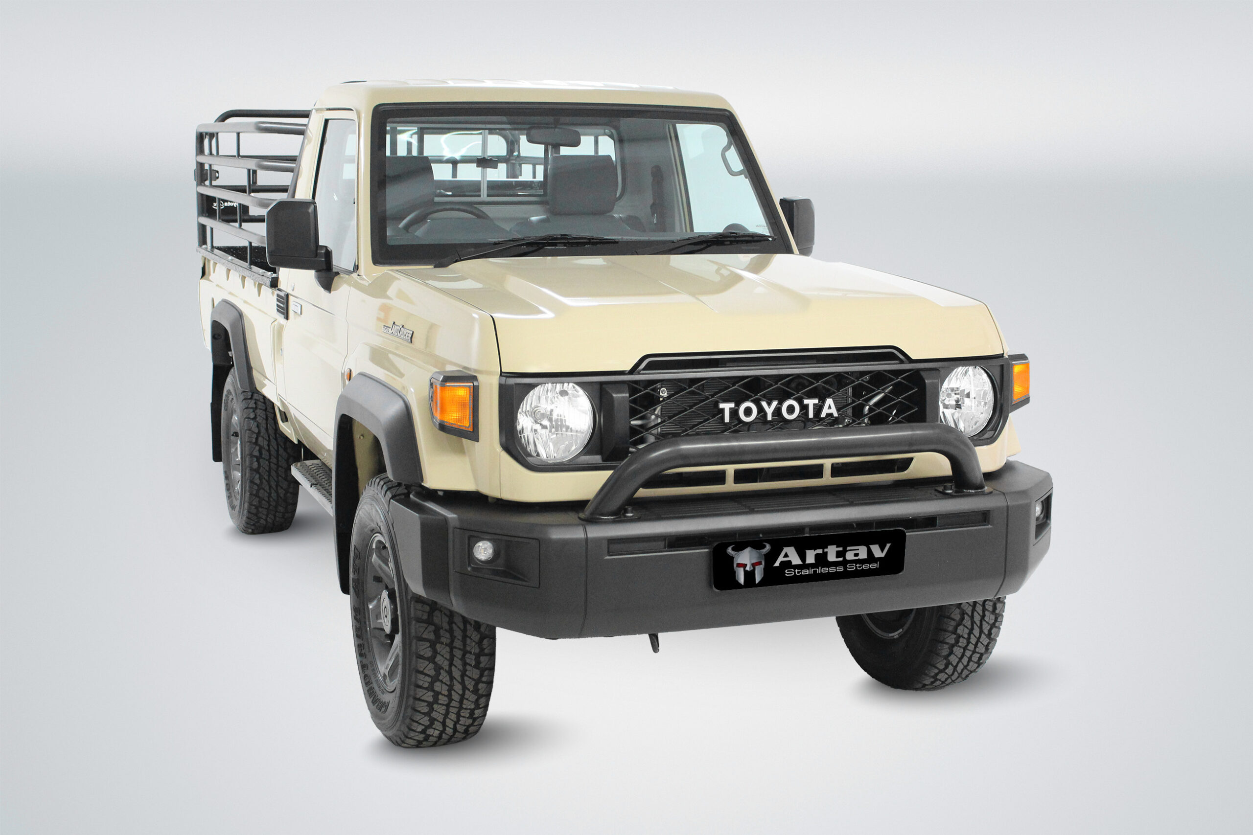 Artav Toyota Landcruiser 70 Series Styling Bar with Spot Light Tabs ...